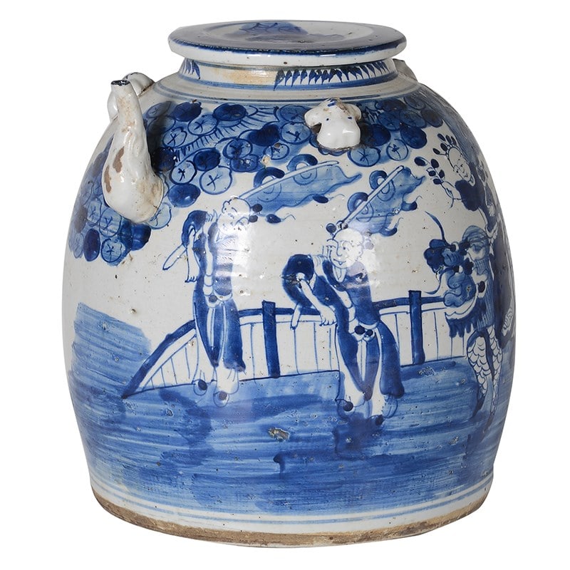 Blue and White Kettle Pot – Hedgeroe Home
