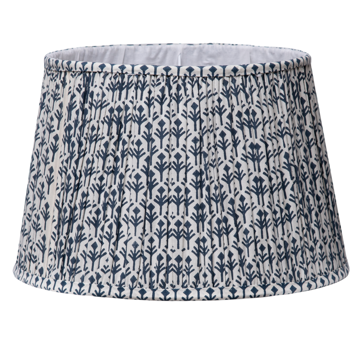 Navy Oak leaf Block Print Shade – Hedgeroe Home