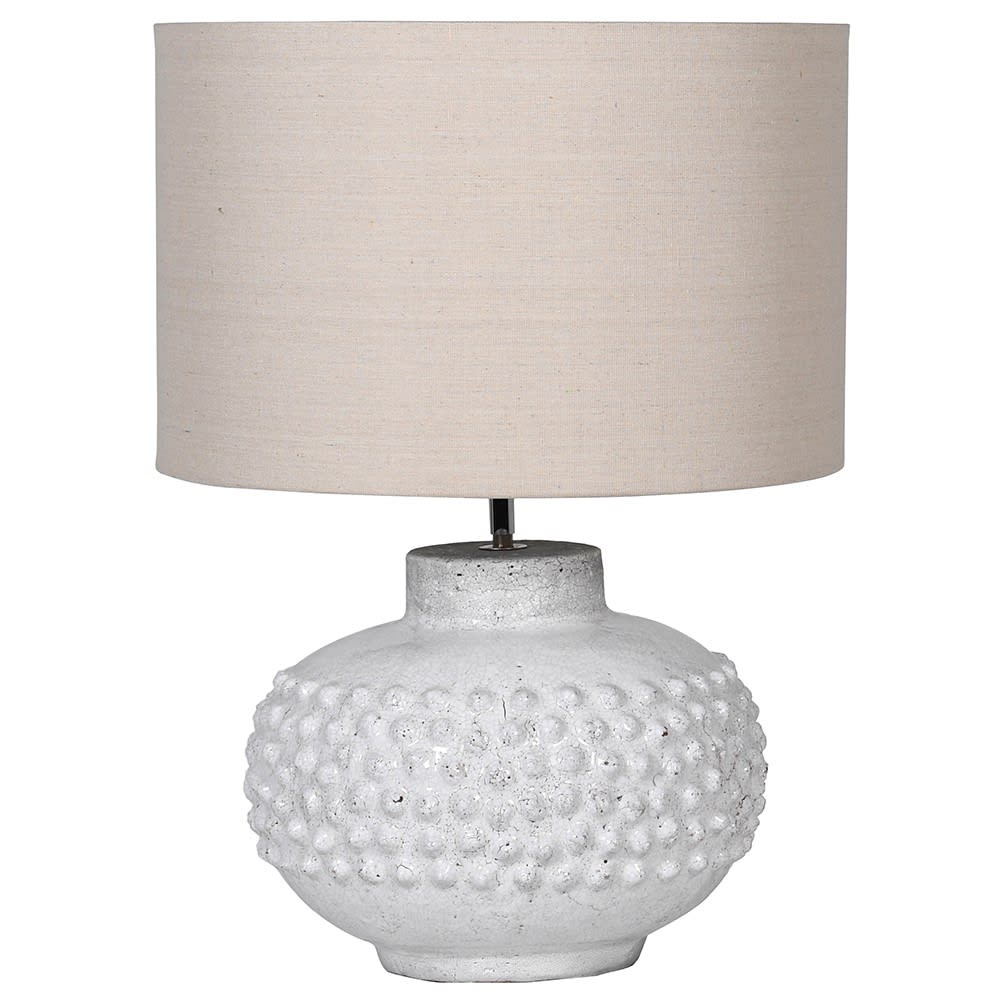 Crackle Glaze Bobble Lamp with Shade – Hedgeroe Home