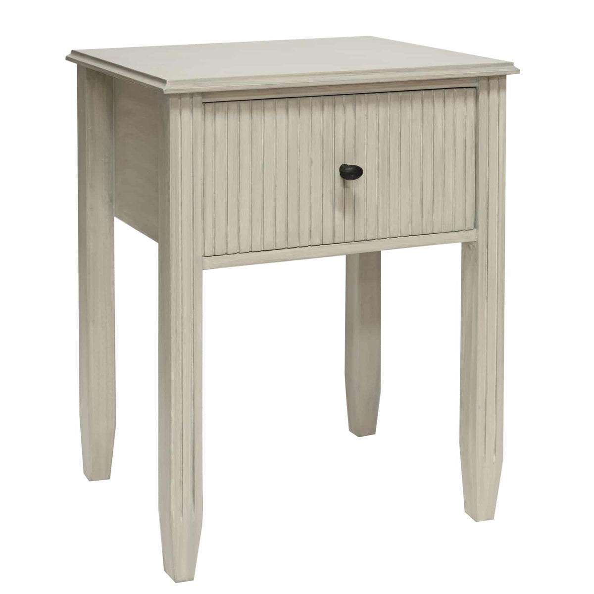Hampton Bedside Table Soft Grey – Hedgeroe Home